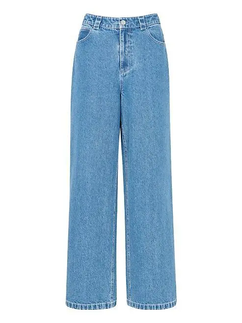 Whistles Relaxed-fit High-rise Straight-leg Jeans - Blue