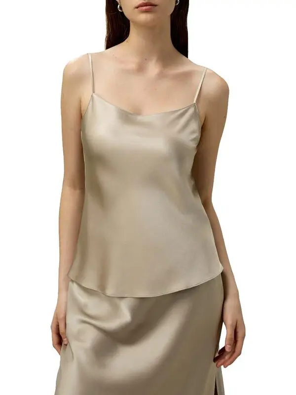 Lilysilk Double-faced Silk Charmeuse Camisole - Light Apricot