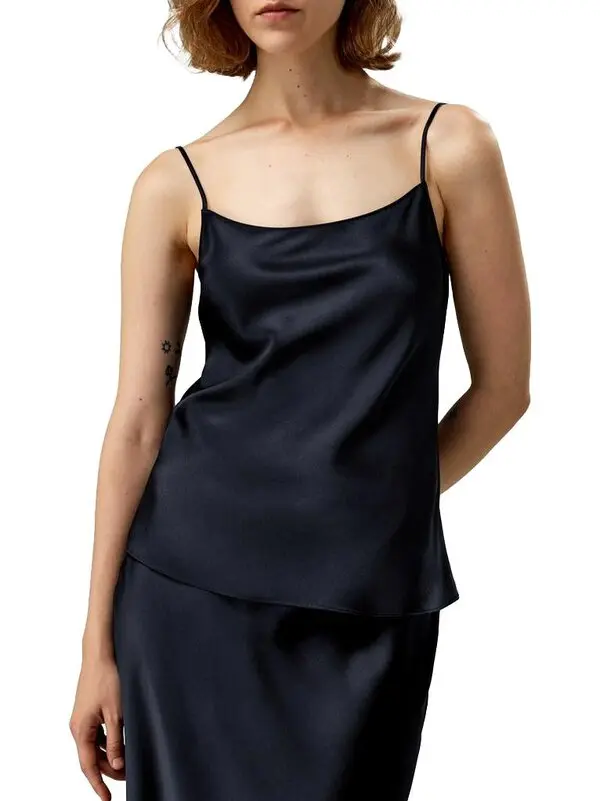 Lilysilk Double-faced Silk Charmeuse Camisole - Midnight Blue