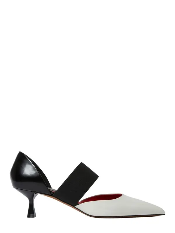 Stella McCartney Elsa Strap Kitten Heels - Ivory/black