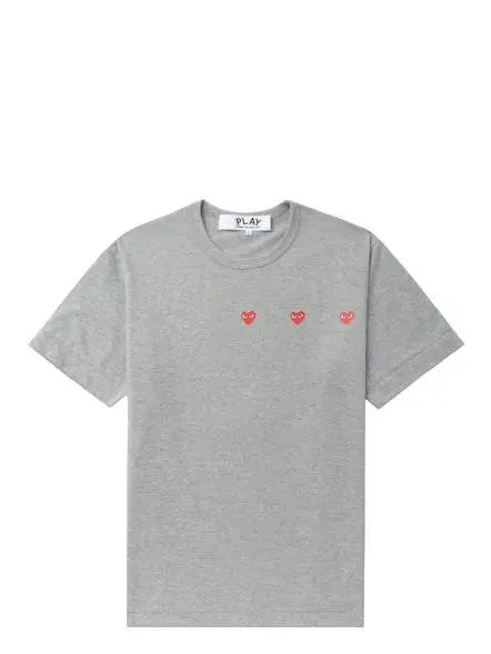 Play Comme Des Garcon Logo Print T-shirt - Grey