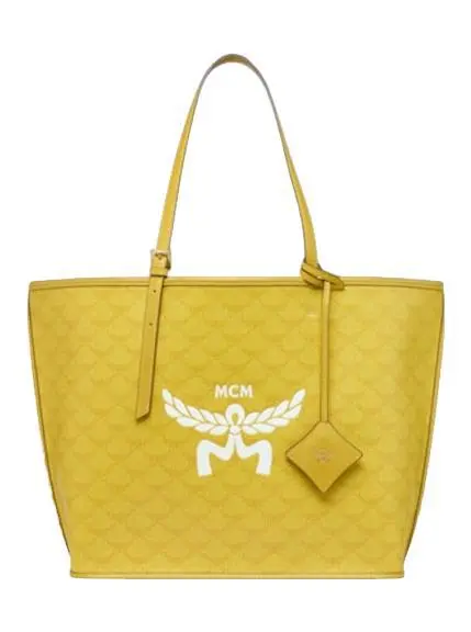 Mcm Himmel Lts Medium Shopper - Lemon Gold