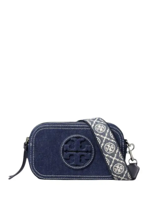 Tory Burch Miller Denim Mini Crossbody - Royal Navy Blue
