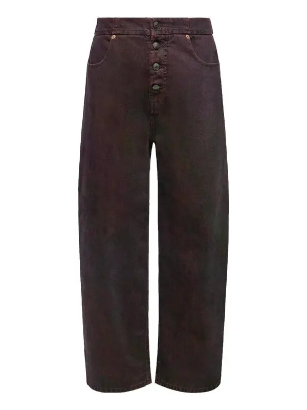 MAISON MARGIELA High-waisted Button-fly Jeans - Purple