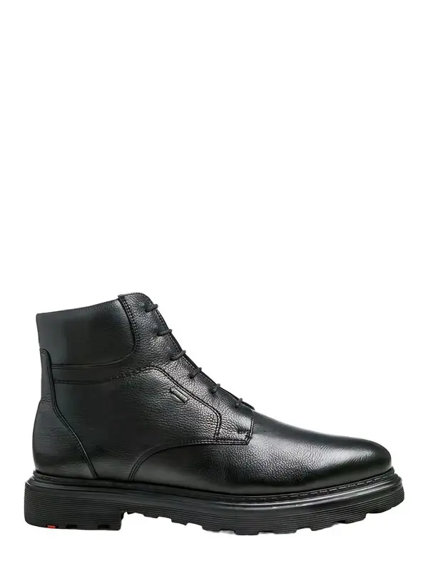 Lloyd Vine Textured Leather Boots - Black
