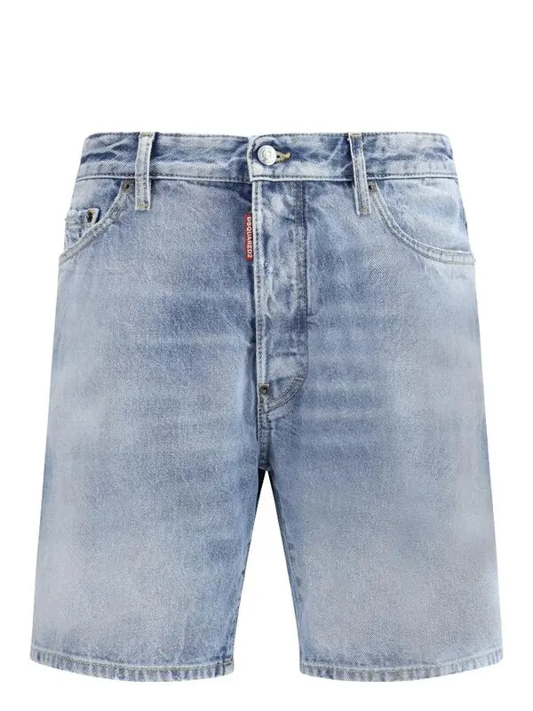 Dsquared2 Cotton Bermuda Shorts - Blue