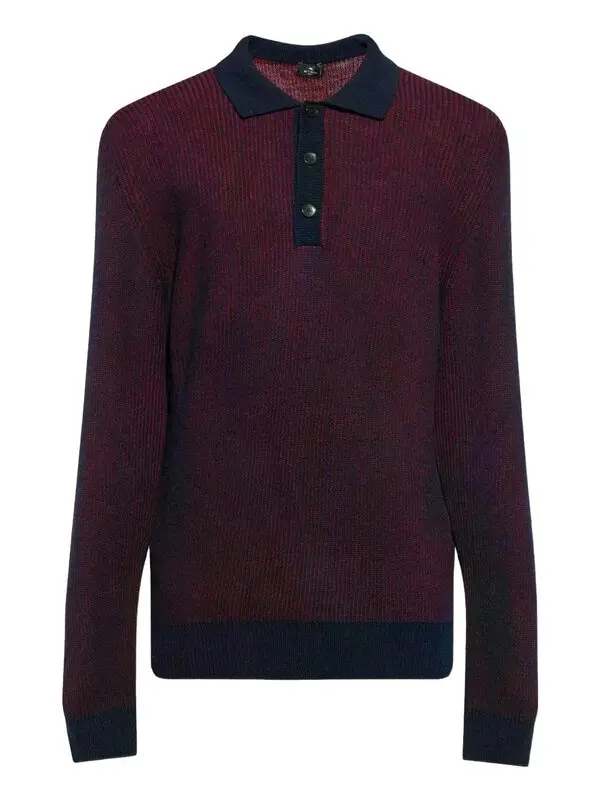 Etro Wool Polo Shirt - Red