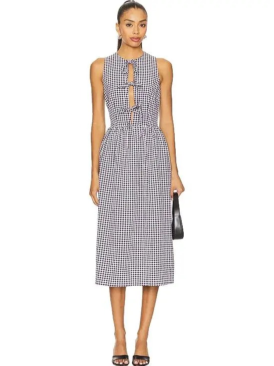 MORE TO COME Candace Midi Dress - Black