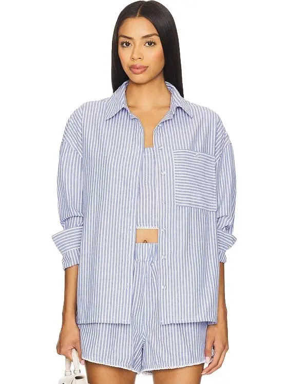 Blanknyc Button Up Shirt - Blue