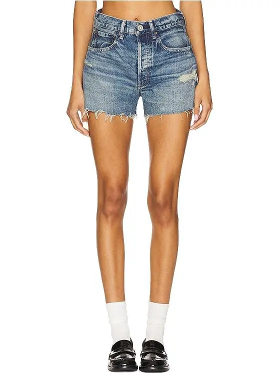 Moussy Vintage Manhasset Denim Shorts - Blue