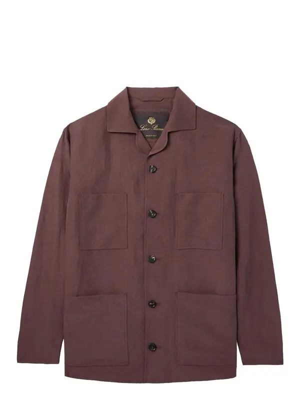 Loro Piana Joele Linen And Silk-blend Overshirt - Brown