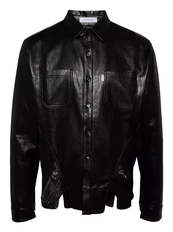 JUNTAE KIM Square Petal Corset Shirt - Black