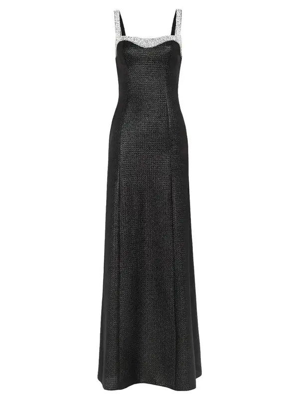 Jenny Packham Rhinestone-embellished Maxi Dress - Black