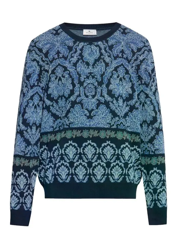 Etro Floral-pattern Sweater - Blue