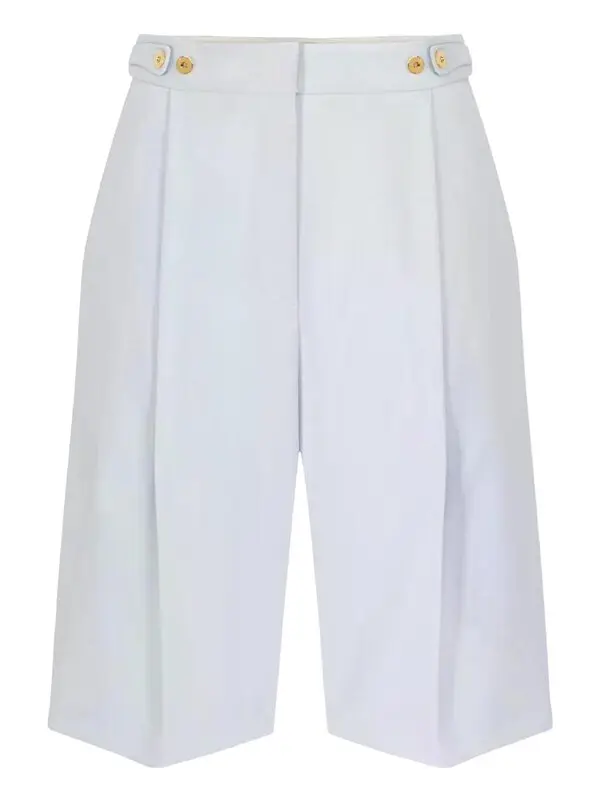 Elisabetta Franchi Pleated High-waist Shorts - White