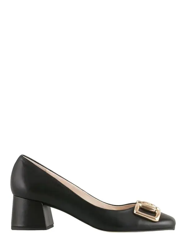 HOGL Juliette Block-heeled Buckle Pumps - Black