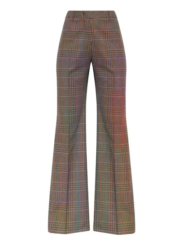 Etro Plaid Flared Trousers - Brown