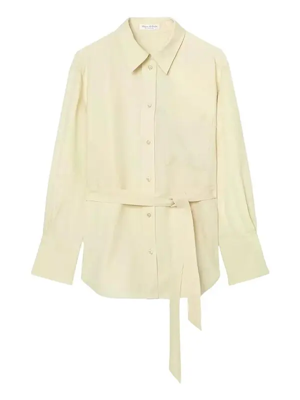 Marc O'polo Belted Button-up Shirt - Neutrals