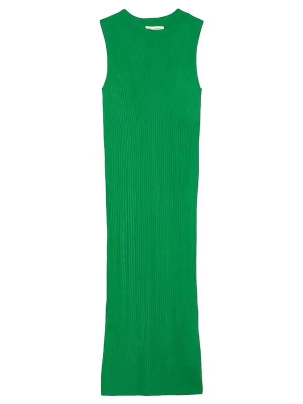 Marc O'polo Ribbed Sleeveless Midi Dress - Green
