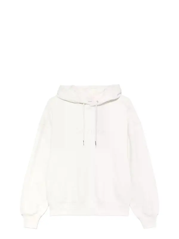 Calvin Klein Logo-embroidered Hoodie - Neutrals