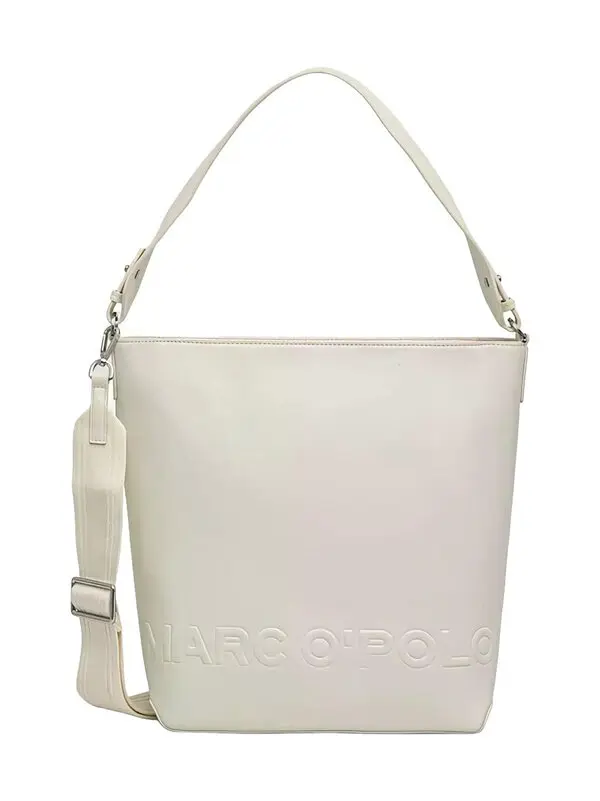 Marc O'polo Leather Vanja Embossed-logo Tote Bag - Neutrals