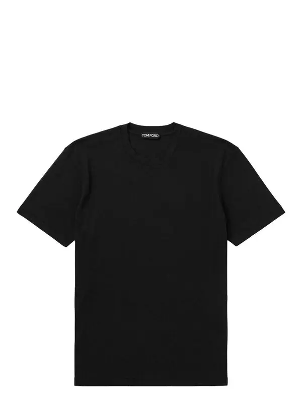 TOM FORD Lyocell And Cotton-blend Jersey T-shirt - Black