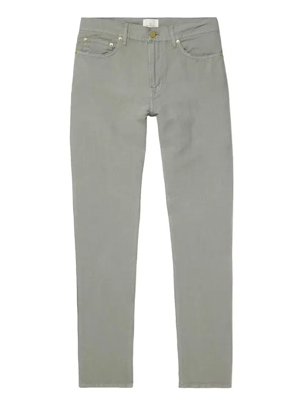 Sid Mashburn Straight-leg Hemp And Cotton-blend Canvas Trousers - Green