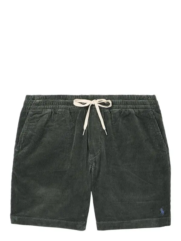 Ralph Lauren Straight-leg Cotton-corduroy Drawstring Shorts - Gray