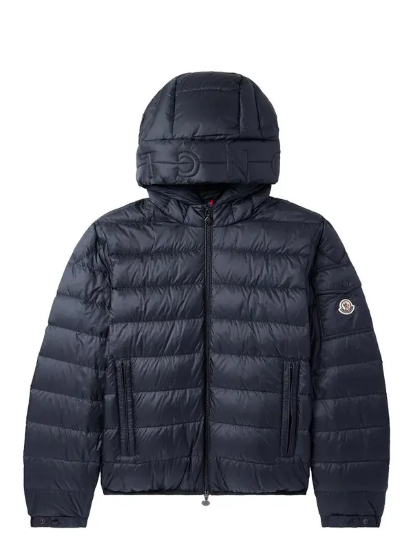 Moncler Najan Logo-appliquéd Hooded Down Jacket - Blue