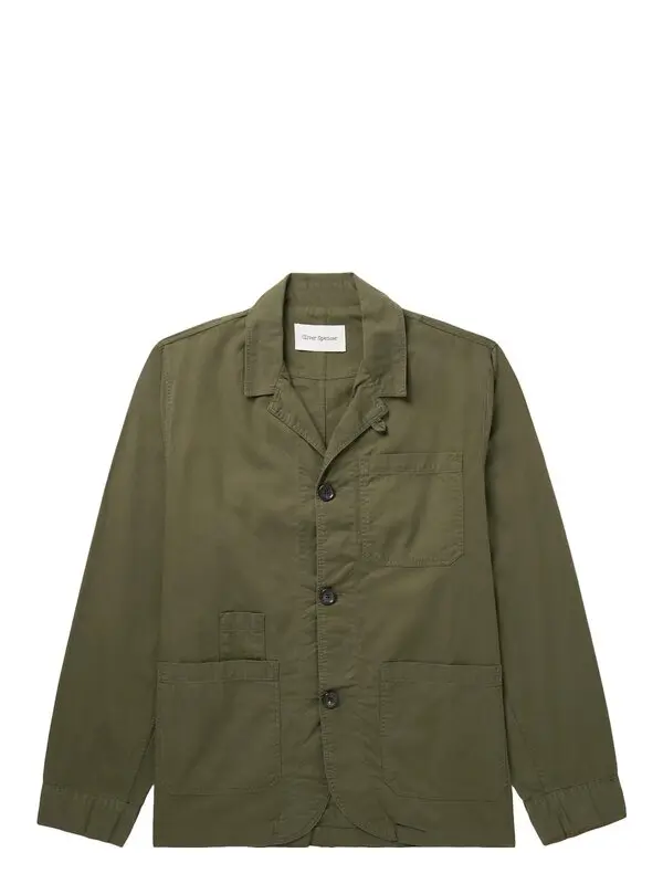 Oliver Spencer Bradwell Cotton-twill Jacket - Green