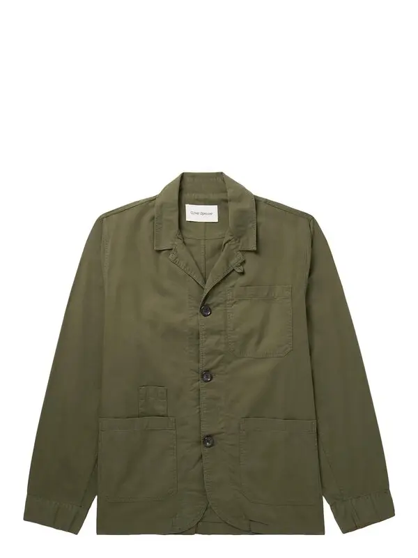 Oliver Peoples Bradwell Cotton-twill Jacket - Green