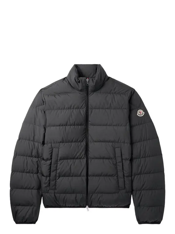 Moncler Logo-appliquéd Quilted Shell Down Jacket - Black