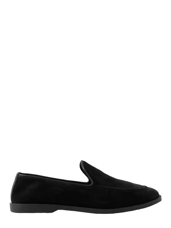 George Cleverley Cornwall Suede Loafers - Black