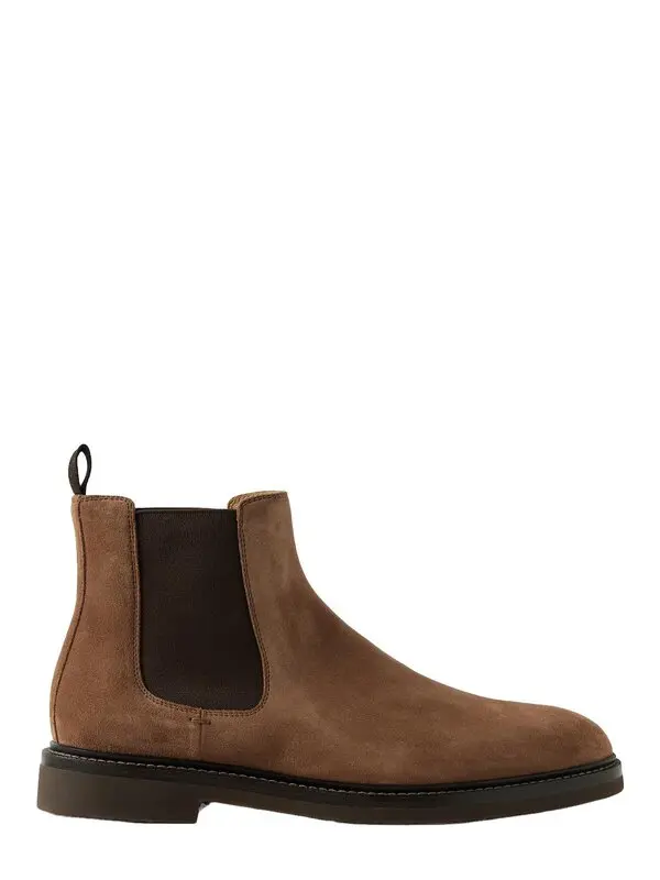 Brunello Cucinelli Suede Chelsea Boots - Brown
