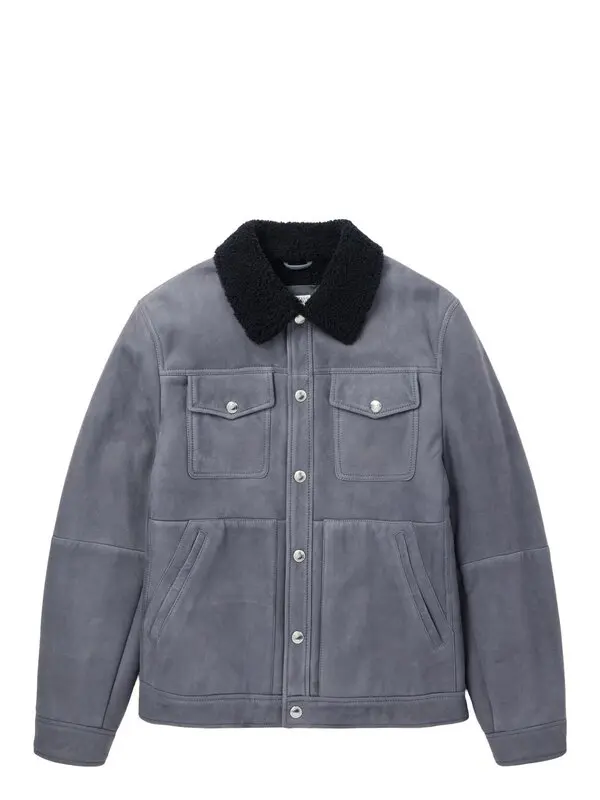 Brunello Cucinelli Shearling Jacket - Blue
