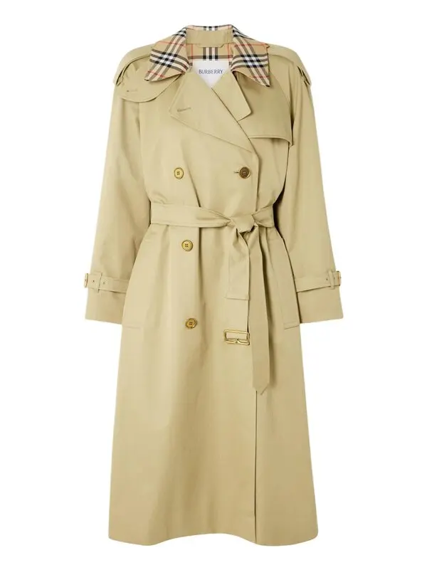Burberry - Castleford Checked Cotton-Gabardine Trench Coat