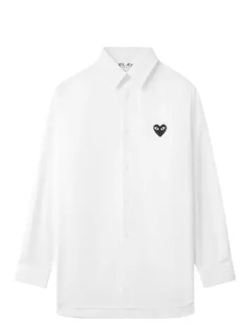 Play Comme Des Garcon Heart Emblem Shirt - White