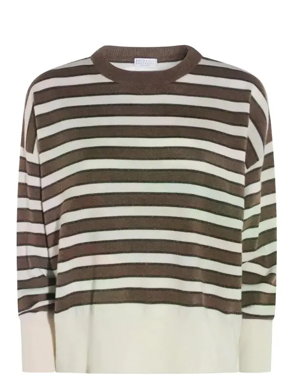 Brunello Cucinelli Striped Sweater - Neutrals