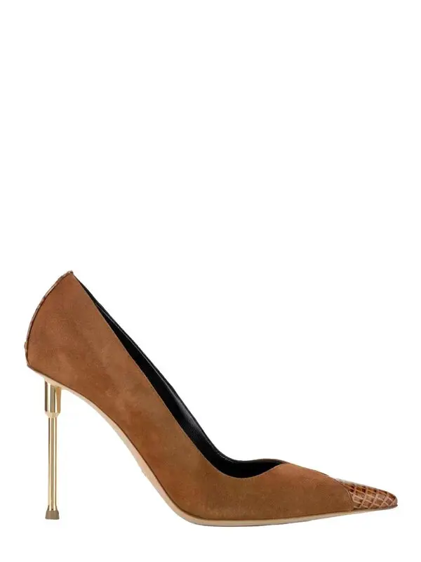 Elisabetta Franchi 100mm Stiletto-heel Pointed Pumps - Brown