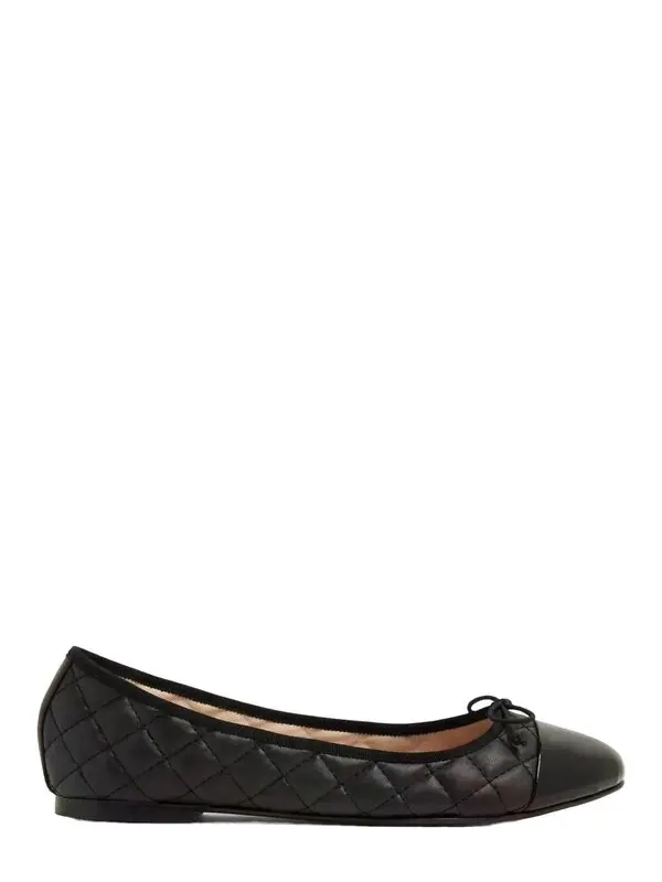 HOUSE OF BALLERINAS Quilted Leather Ballerinas - Black