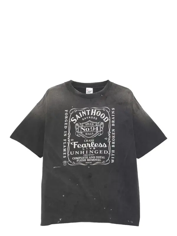 SAINT MXXXXXX X Neighborhood Cotton T-shirt - Black