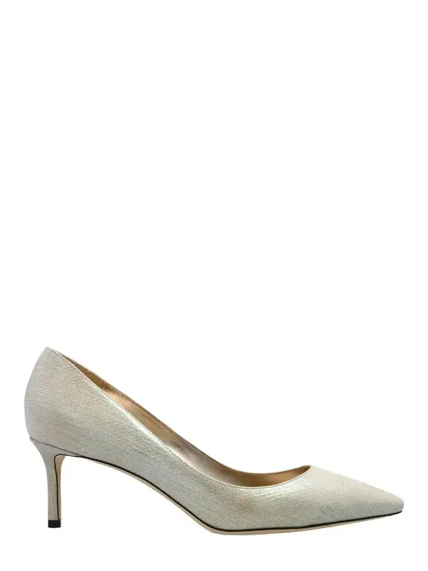 JIMMY CHOO Romy Metallic Leather Pumps - Neutrals