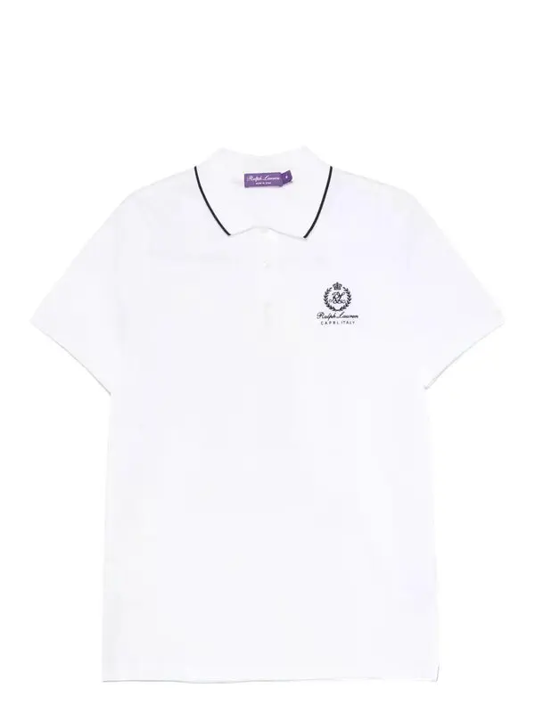 Ralph Lauren Purple Label Cotton Polo Shirt - White