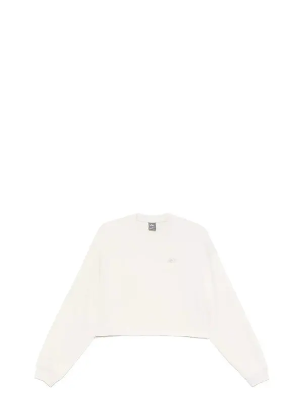 NEW BALANCE Embroidered Cropped Sweatshirt - Neutrals