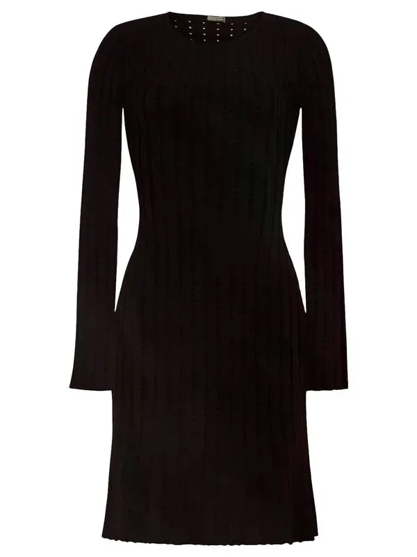 Adam Lippes Pointelle-knit Minidress - Black