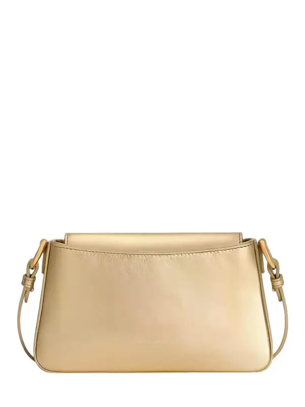 Dolce & Gabbana Plongé Calfskin Phone Bag With Gold Tone Hardware - Black