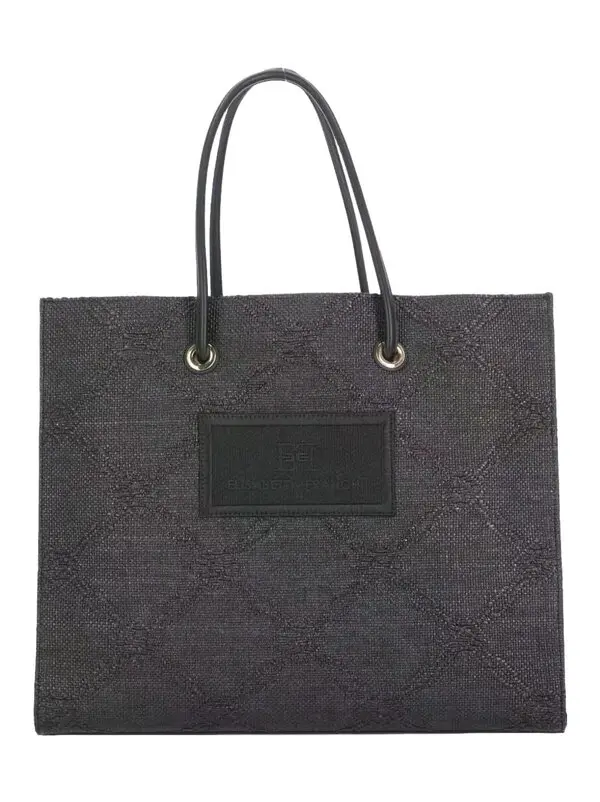 Elisabetta Franchi Logo-patch Tote Bag - Grey