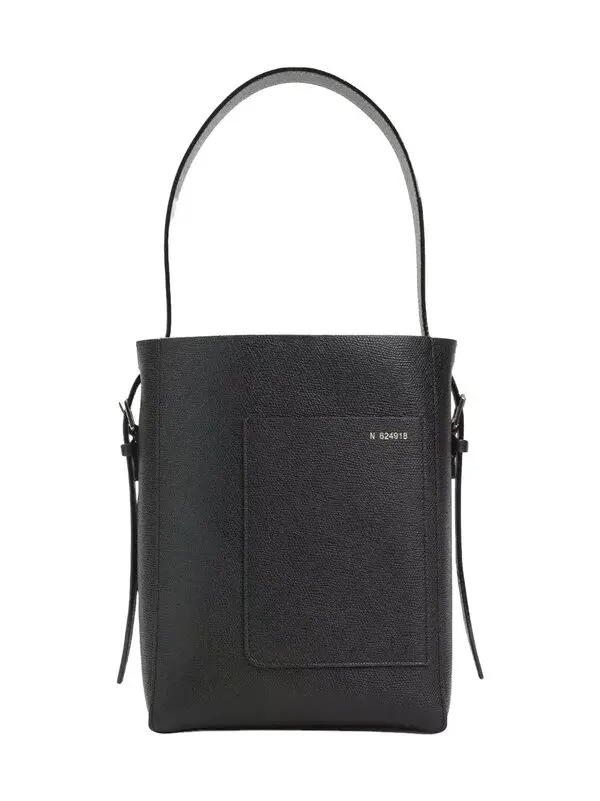 VALEXTRA Leather Bucket Bag - Black