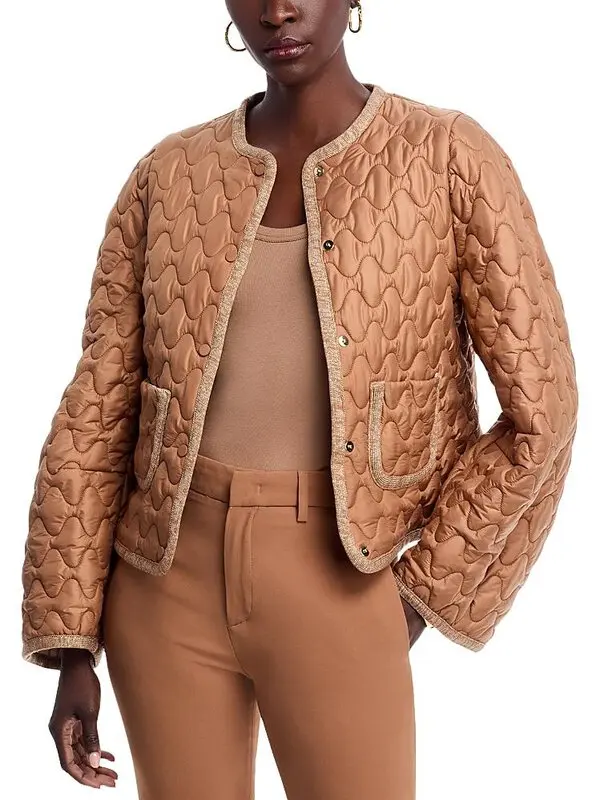 Fabiana Filippi Crewneck Jacket - Beige Over