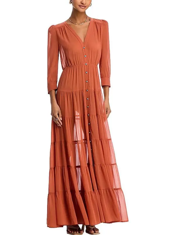 L'Agence Seraphina Maxi Dress - Baked Clay